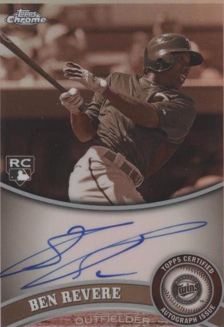 2011 Topps Chrome - Ben Revere #175 Rookie Autographs Sepia Refractor ...