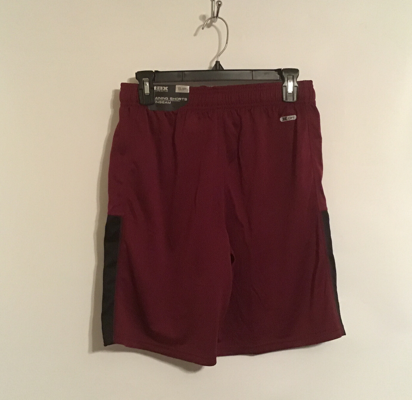 RBX Live Life Active Training Shorts Red and Black 9" Inseam Mens Size ...