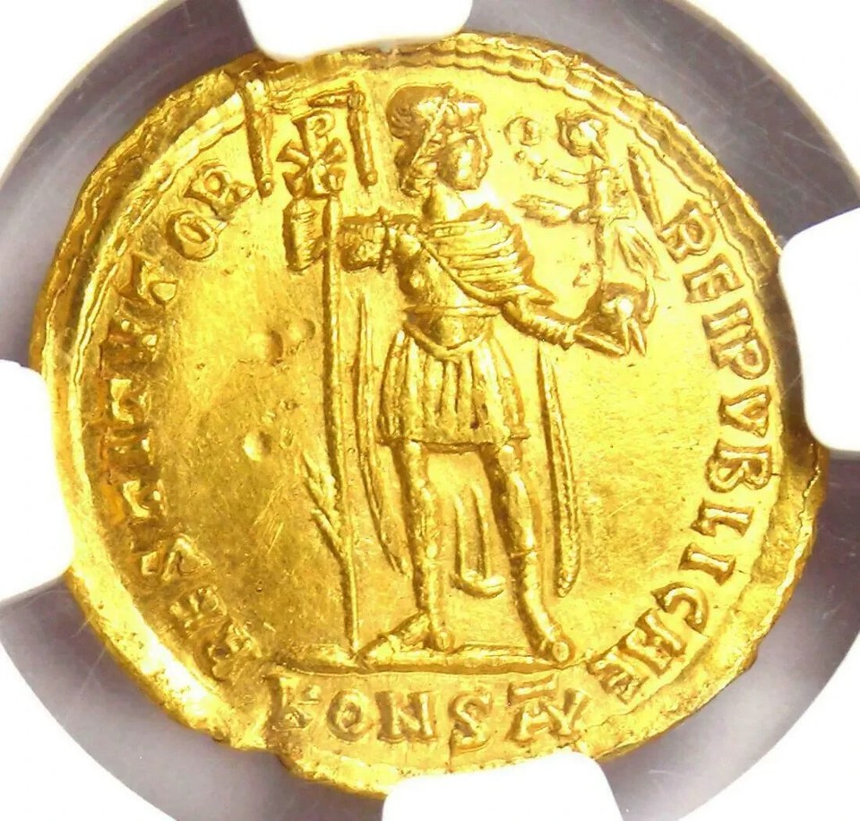 NGC MS 5/5 2/5 AD 364 - 375 Western Roman Empire Valentinian I AV Solidus gold | eBay UK