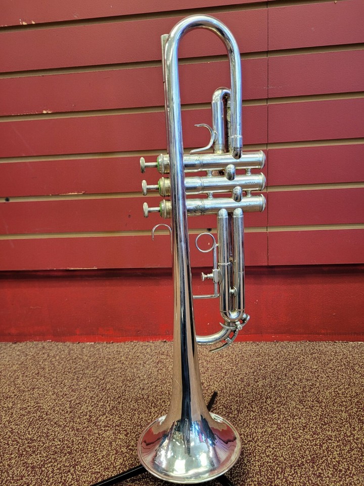 Besson 1000 Silver Trumpet with K&M Stand | eBay