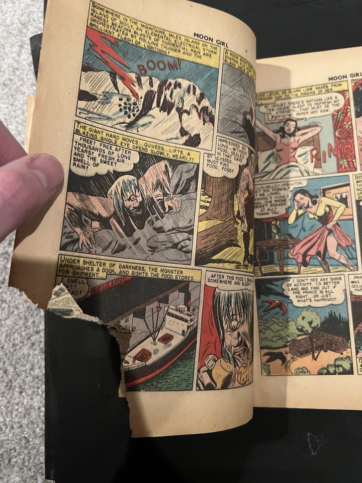 Moon Girl #4 (EC Comics 1948) FR/PR Moon Girl Vs. Vampire! PCH Johnny ...