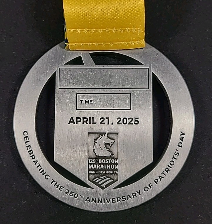 2025 Official 129th Boston Marathon Finishers Medal Ungraved | eBay
