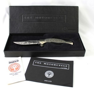Broker USA The Motorcycle Commemorative Lock Back Knife Box & COA "Live ...