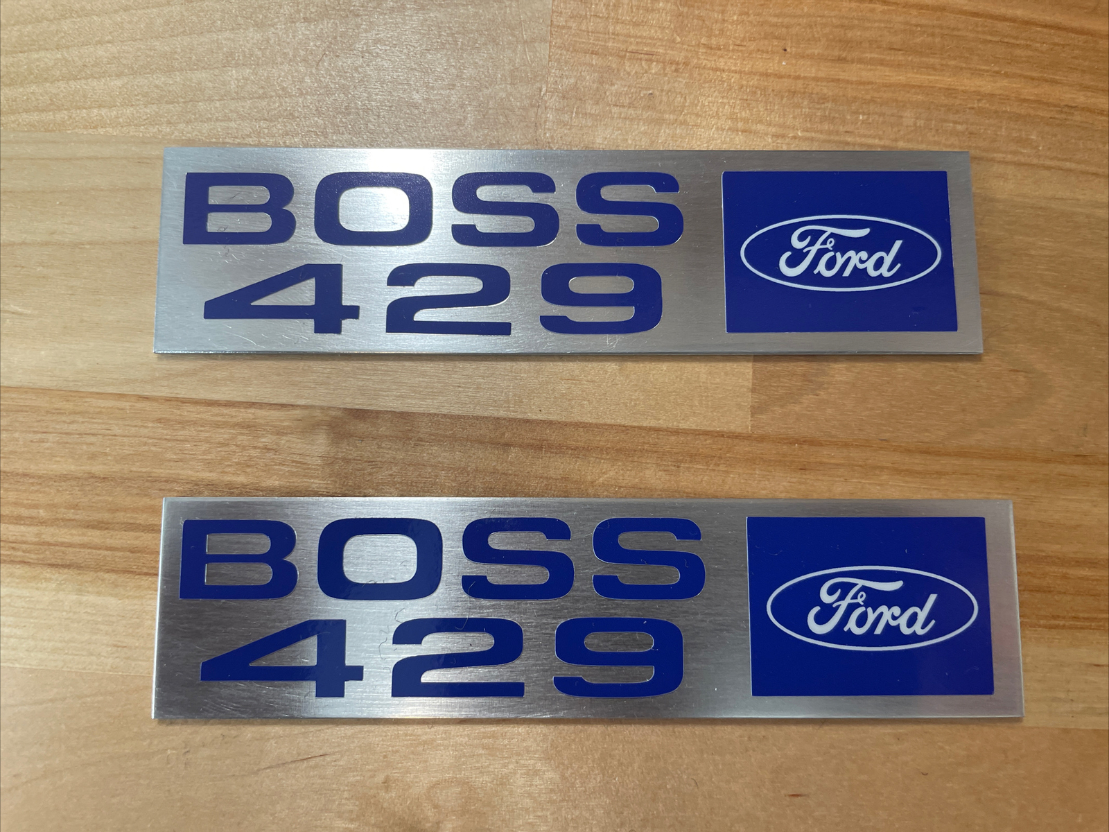 1969 1970 Boss 429 Mustang valve cover metal emblems! One new pair Of ...