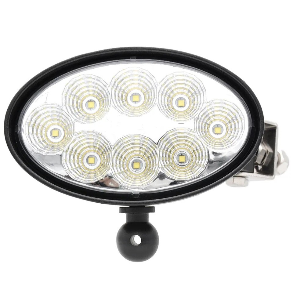 40W Oval Cap LED Work Light Flood Headlight For John Deere Case IH Cat ...