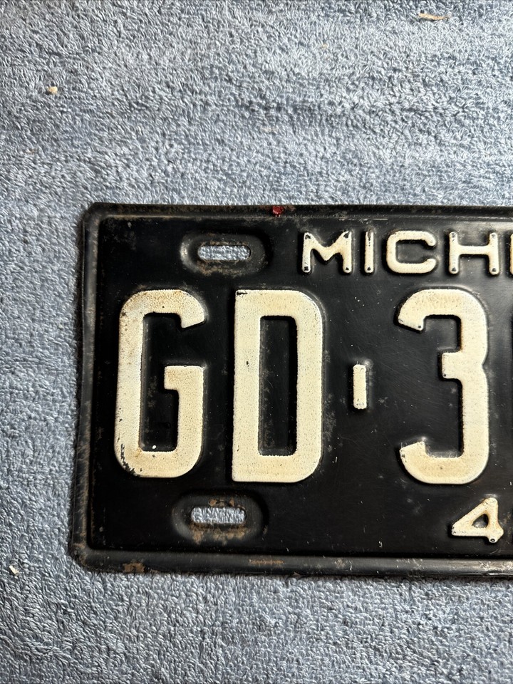 1949 Michigan License Plate GD-30-63 | eBay