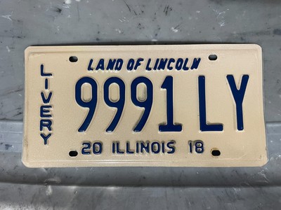 ILLINOIS TRIPLE 999 LICENSE PLATE NINE NUMBER REPEATING 9991 LY LIVERY ...