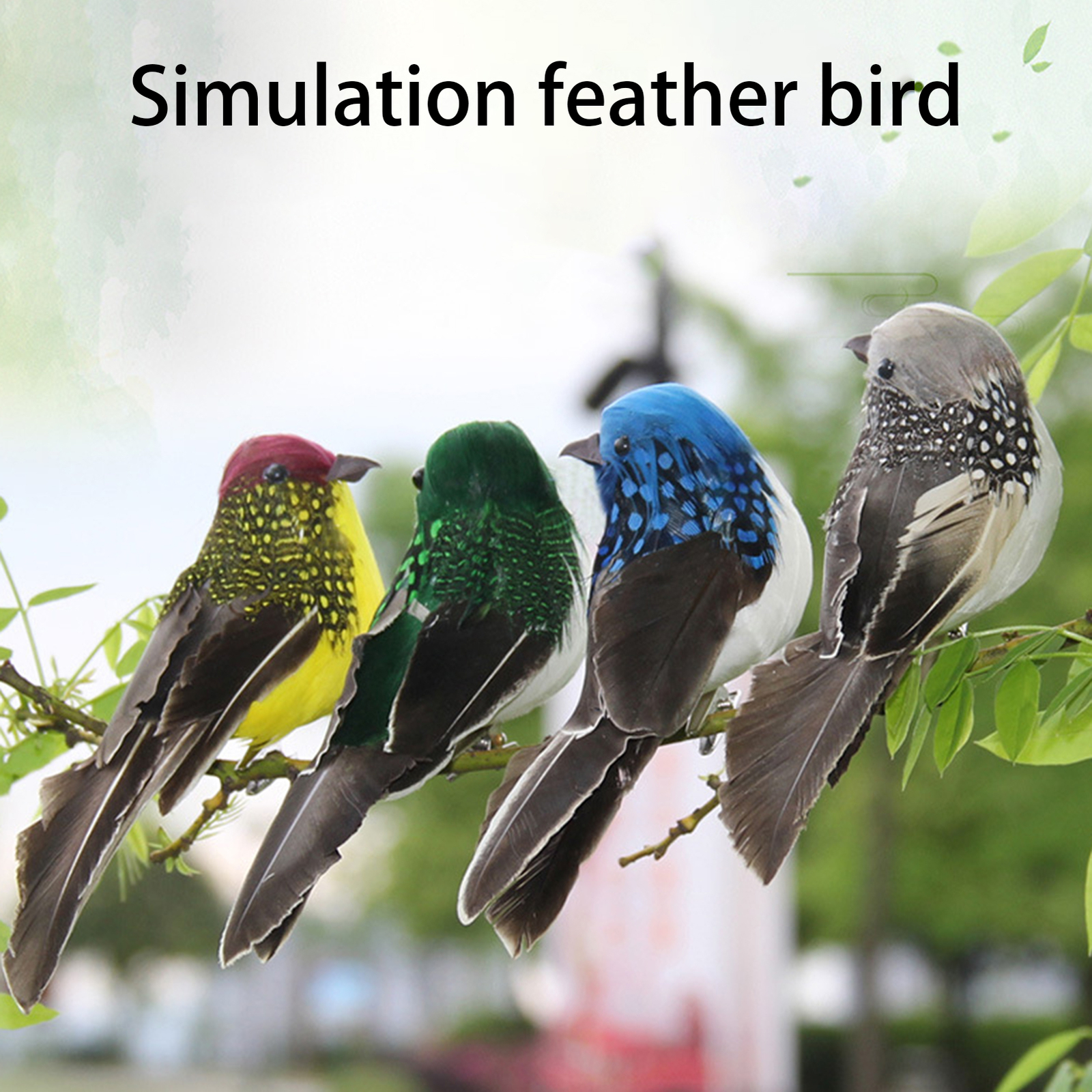 Bird Figurine Delightful Garden Decoration Artificial Feathered Foam ...