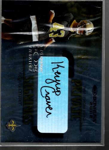 B1433- 2002 Donruss Private Signings #PS30 Keyuo Craver Auto - NM-MT ...