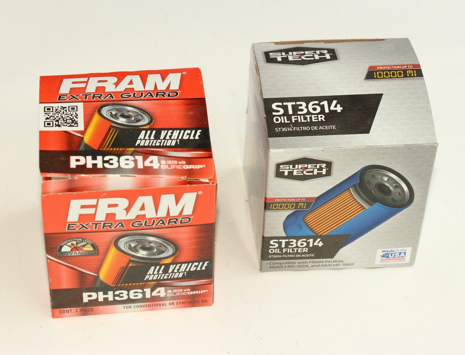 Engine Oil Filters x 2: FRAM PH 3614 and Super Tech ST 3614 / new | eBay