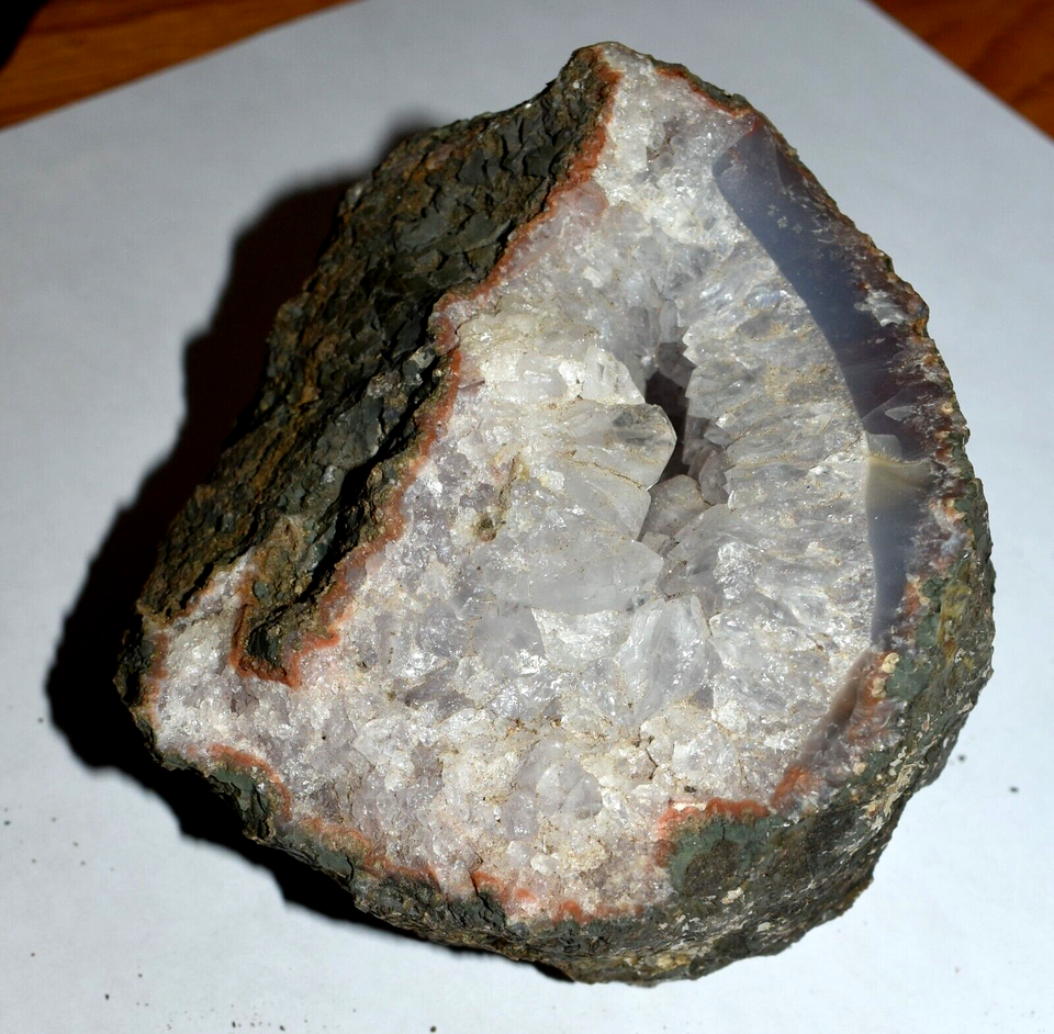Geode Drusy Blue Clear Crystals Natural Large Over 1 lb. N.C. USA | eBay