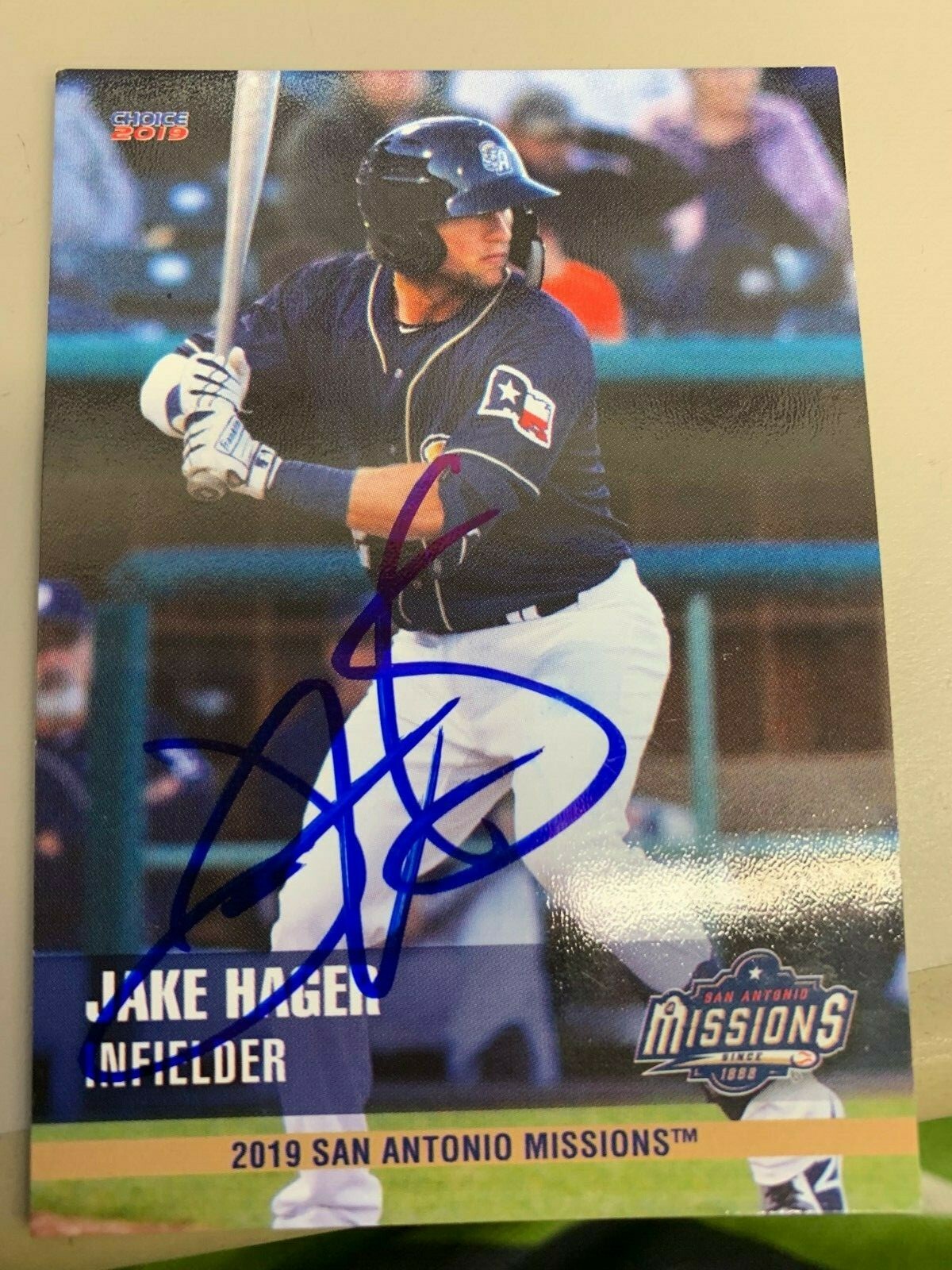 Jake Hager 2019 Signed San Antonio Missions Team Card | eBay