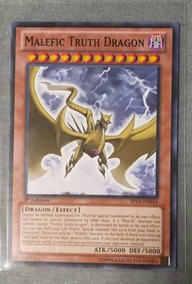 MALEFIC TRUTH DRAGON 1ST EDITION SP14-EN044 COMMON YUGIOH NM / UNPLAYED ...