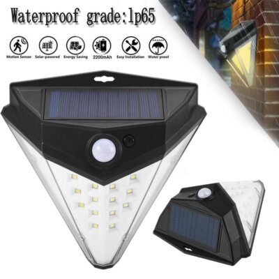 32 LED Solar Powered Outdoor Wall Light Body Sensor Lamp Garden Yard ...