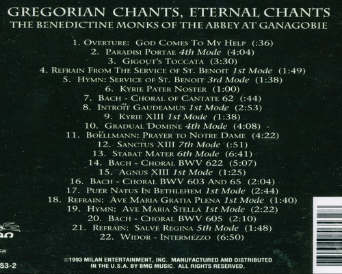 Gregorian Chants, Eternal Chants by Benedictine Monks of the Abbey at ...