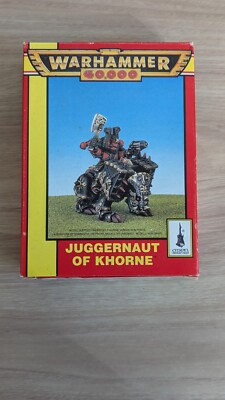 Warhammer 40K Chaos Champion on Juggernaut of Khorne NIB Metal, Rare ...