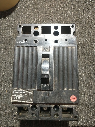 GE TED134100 3 POLE 100A 480V BOLT IN BREAKER | eBay