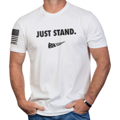 Nine Line Apparel Just Stand Short Sleeve T-Shirt - Small - White | eBay