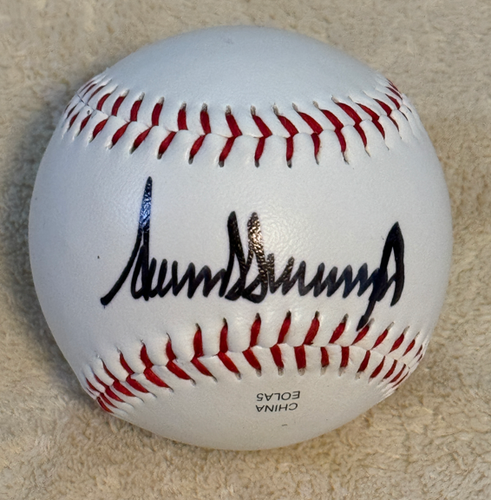 DONALD TRUMP AUTOGRAPHED AUTO SIGNED OFFICIAL RAWLINGS LEAGUE BASEBALL ...