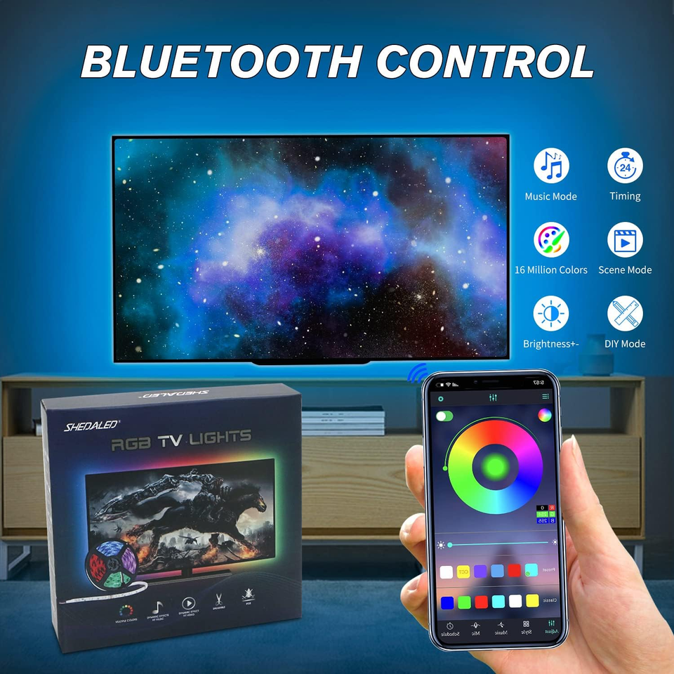 TV Led Backlight, Led Strip Lights for TV 32-65 Inch, RGB 13 FT TV Led ...