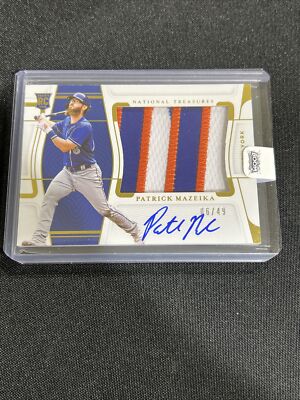 2022 National Treasures Material Signatures /49 Patrick Mazeika Rookie ...