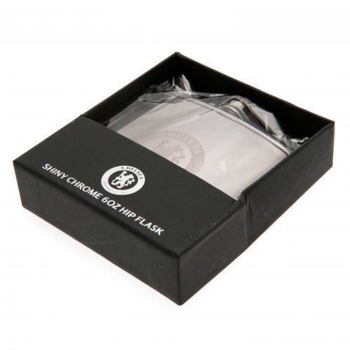 2 x Chelsea 6oz Stainless Steel Hip Flasks - Chelsea Gift Boxed Match ...
