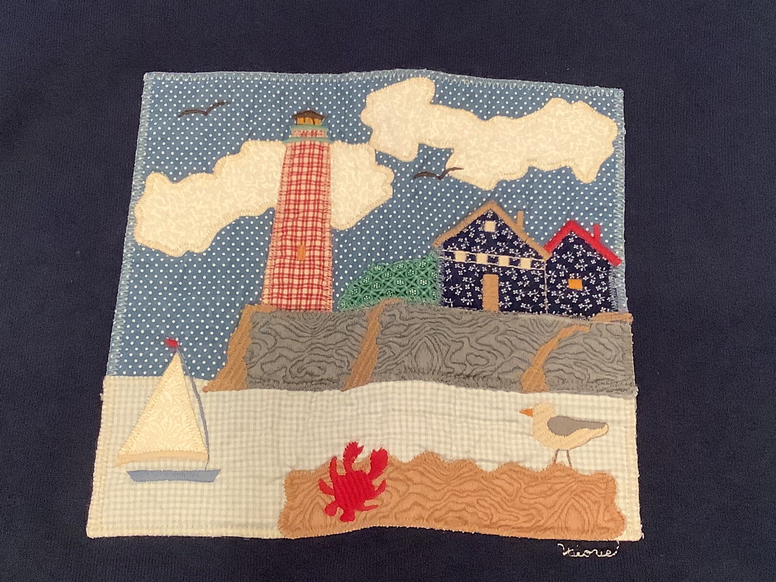 Vintage Valorie's Folk Art Appliqué Embroidered Sweat… - Gem