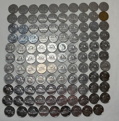Canada 5 Cent Coin Collection 1922 - 2025 Nickels in Book - 109 Coins ...