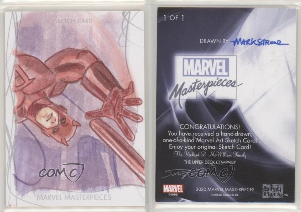 2020 Upper Deck Marvel Masterpieces 1/1 Mark Stroud Auto Sketch 04f2 | eBay