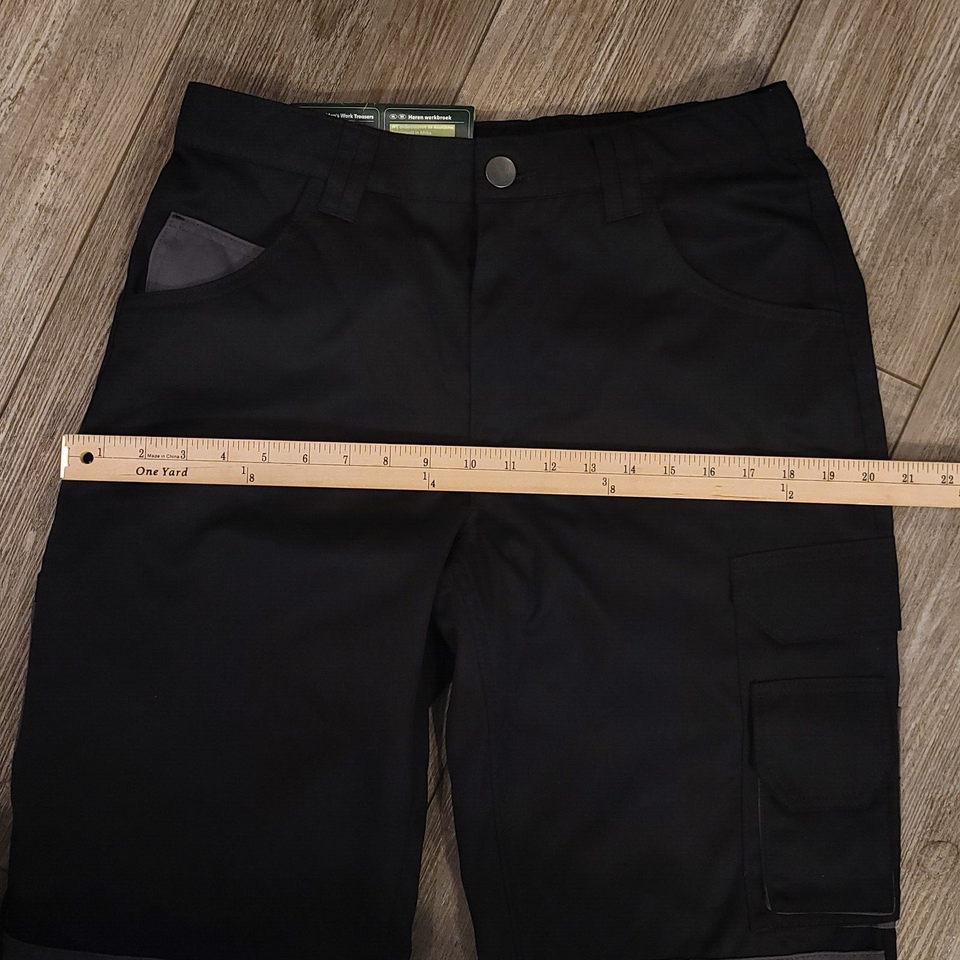 Parkside Mens Work Pants Trousers Size 34x32 Gray & Black Cargo Utility ...