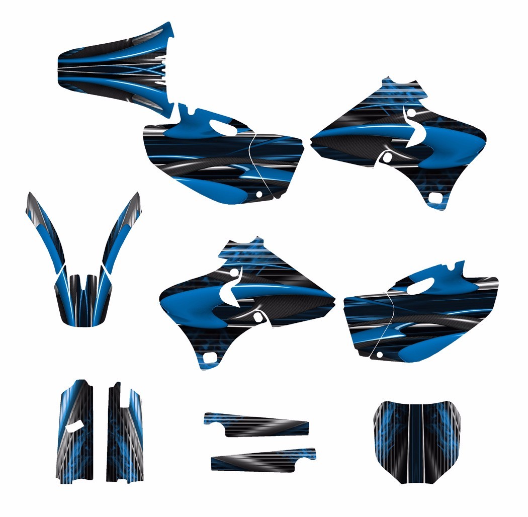 YZ250F YZ400F YZ426F Graphics decal sticker kit 1998 - 2002 #3333-Blue ...