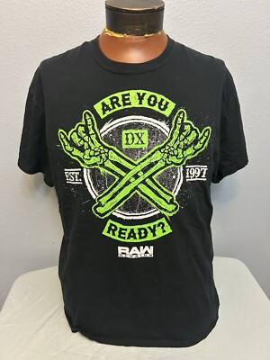 DX Degeneration X RAW Reunion Shirt Used As Is XL Black WWE Wrestling ...