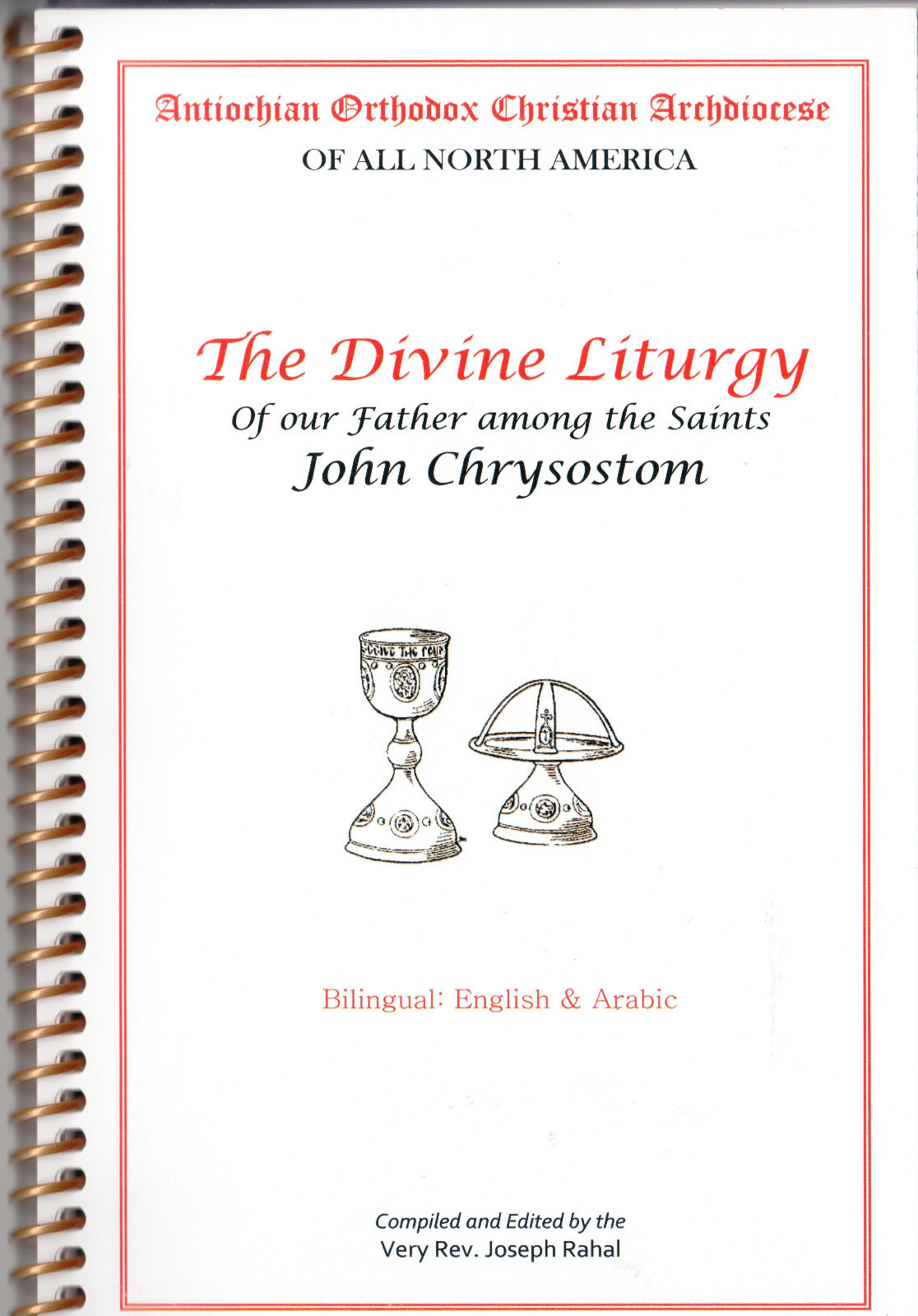 Service Book: The Orthodox Divine Liturgy -English/Arabic (Spiral) -Out ...