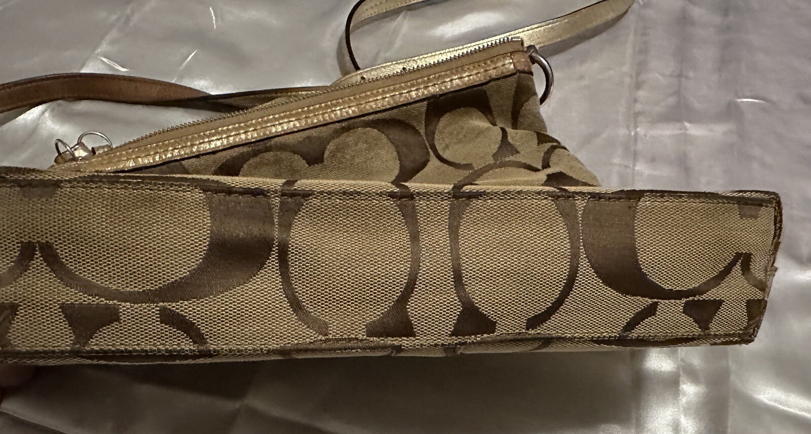 Coach Shoulder Bag K0973-F13674 Brown/khaki/Gold Logo Pattern Flaws for ...