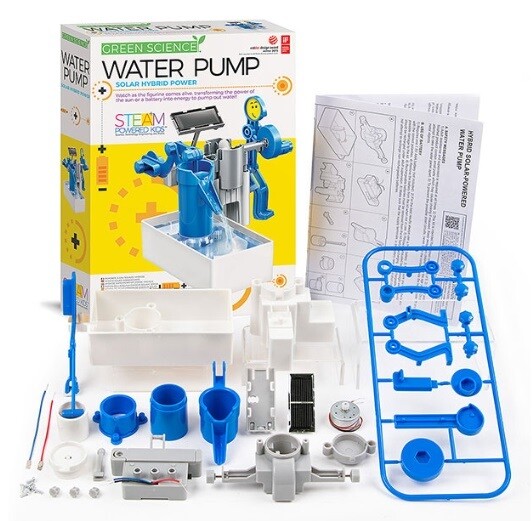 4M-03425 Green Science Water Pump Solar Hybrid Power Making Science Toy ...
