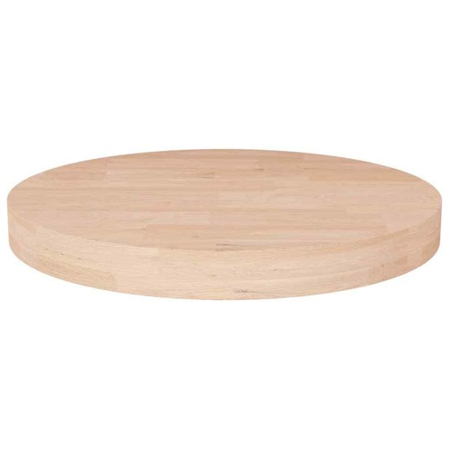 Round Table Top Ø40x4 cm Untreated Solid Wood Oak 8720286929018 | eBay UK