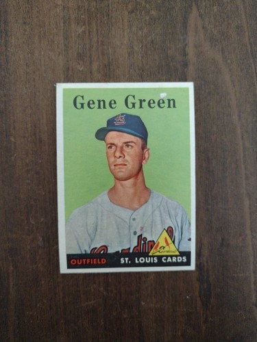 1958 Topps #366 Gene Green RC St Louis Cardinals Lower Grade NO CREASES ...