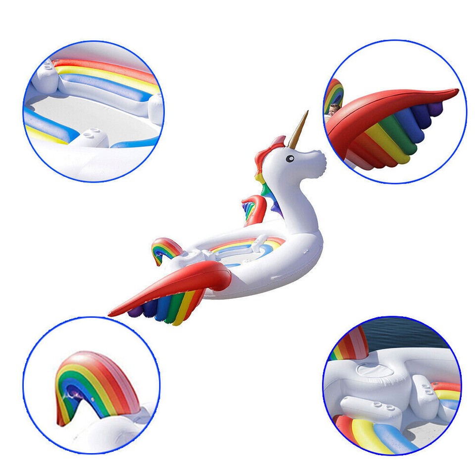 Giant Colorful 6-10 Person Inflatable Unicorn Lake Water Large Party ...