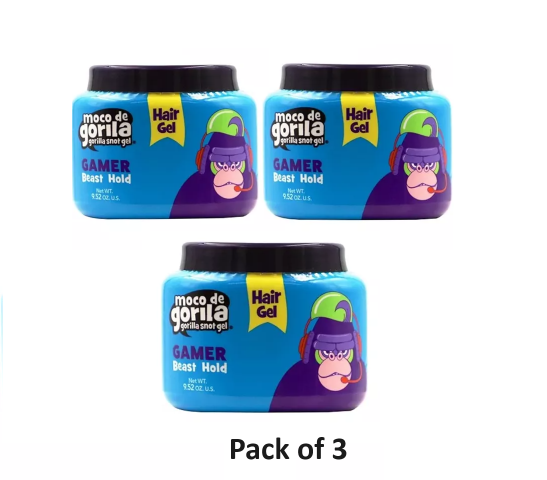 3 X Moco De Gorila Gorilla Snot Hair gel GAMER Beast Hold gel Jar- 270g ...