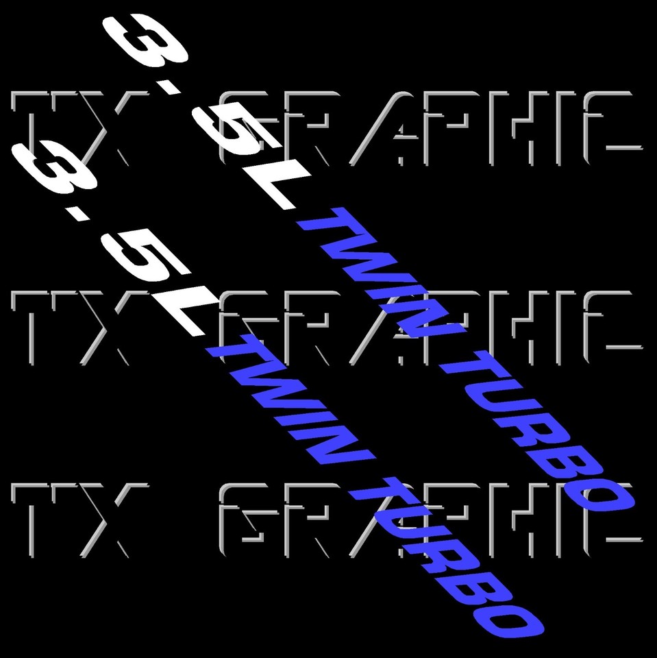 3.5 L LITER CC TWIN TURBO DECAL STICKER FORD ECOBOOST V6 ENGINE F-150 ...