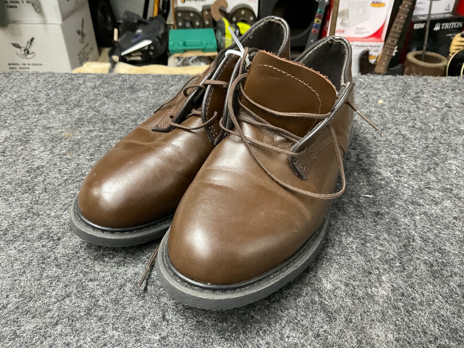 DRESS SHOE MILITARY, BROWN 90106-A, AGSU MEN'S, CAPPS… - Gem