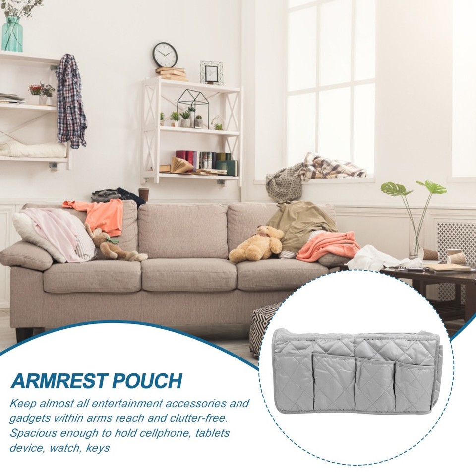Sofa Couch Armrest Pocket Organizer Bag Pouch for Cellphone Remotes ...