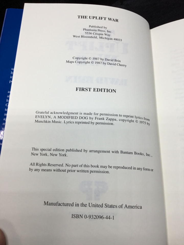 The Uplift War - David Brin SIGNED LTD ED [Phantasia Press 1987] Slipcase Sci-Fi | eBay