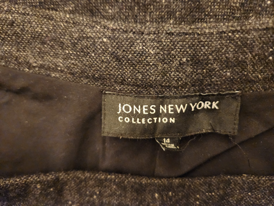 Jones New York Black/White Tween A Line Wool Lined Skirt Women's Size ...
