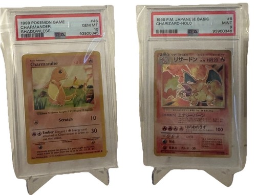 Pokemon JP Base Set Charizard Holo 6 PSA 9/ENG Charmander 46/102 PSA 10 ...
