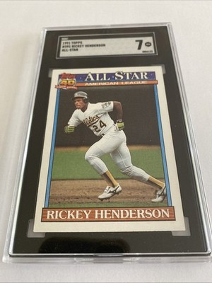 1991 Topps - All-Star Rickey Henderson #391 Graded 7 | eBay