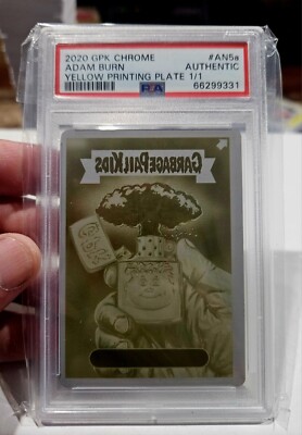 2020 Garbage Pail Kids Chrome AN5a Adam Burn Yellow Prining Plate | eBay