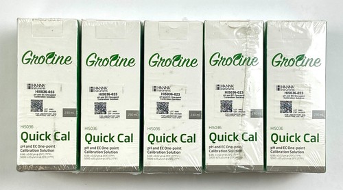 Hanna Groline H15036-023 Quick Cal Calibration Solution 230 ml Set of 5 ...