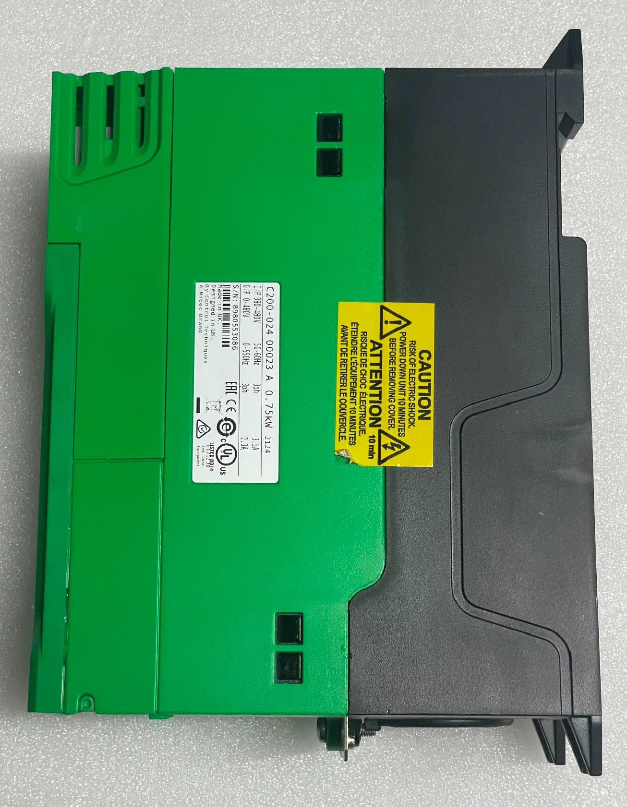 Control Techniques Commander C200-024-00023A, 480VAC 3 Phase VFD, AC ...