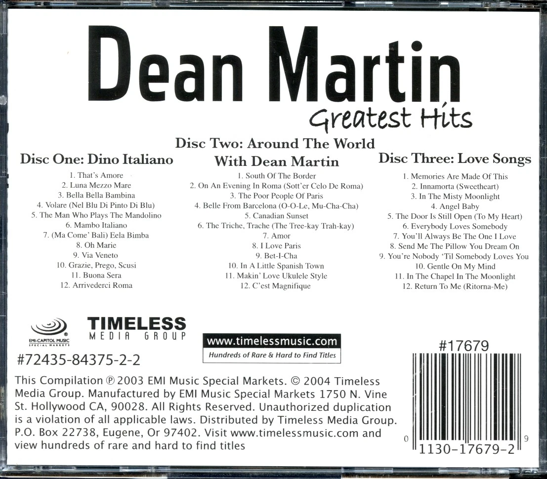The Best Of Dean Martin 36 All Time Greatest Hits